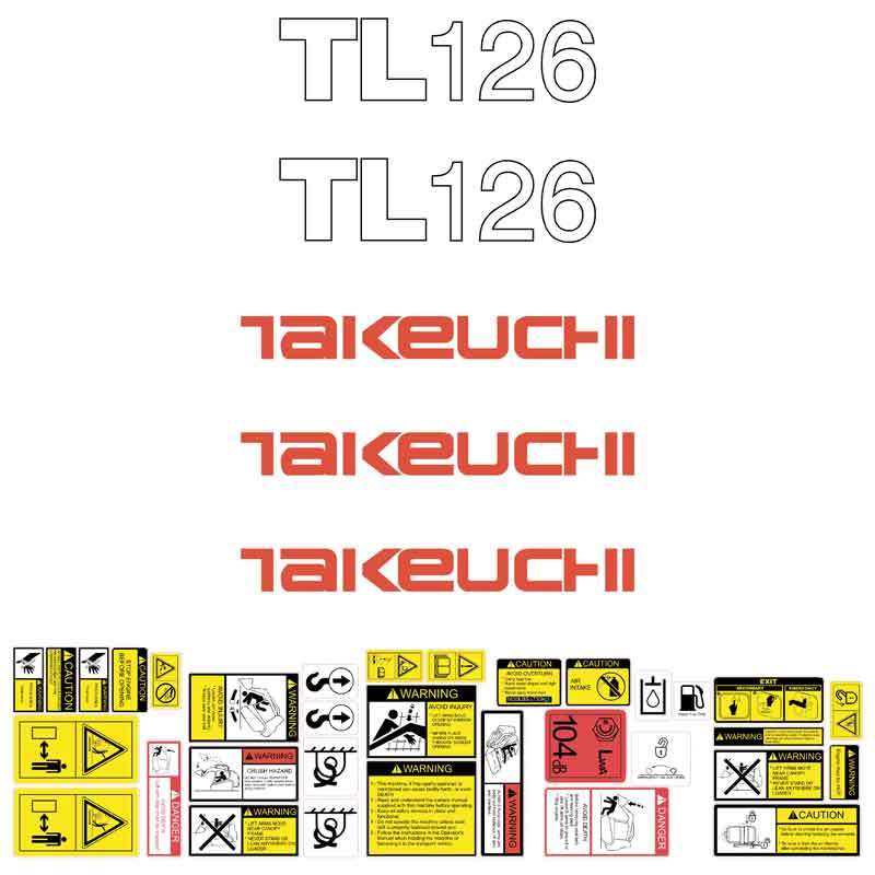 Takeuchi TL126 Decal Set / Sticker Kit